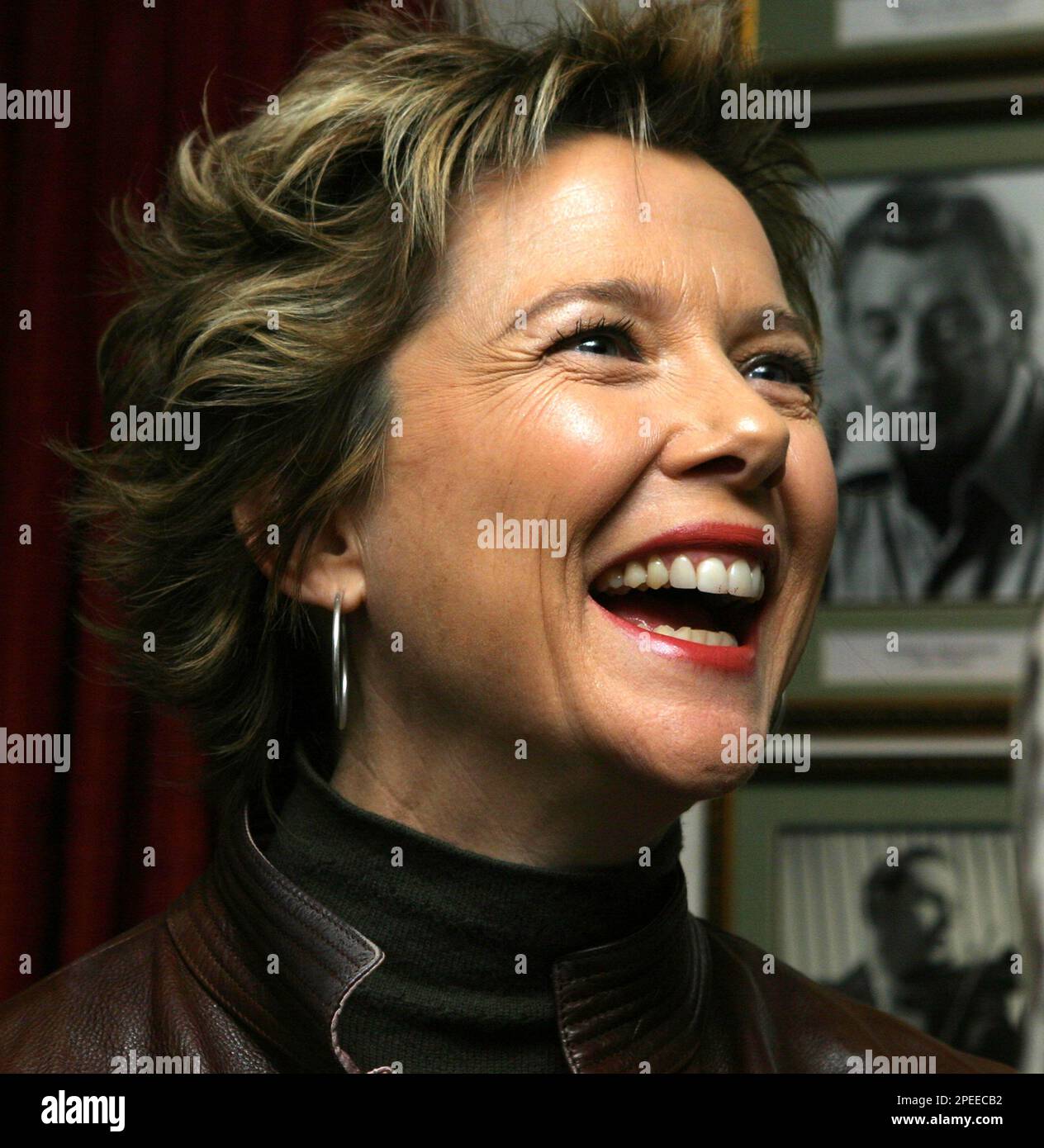 Actress Annette Bening arrives on the red carpet to receive the ...