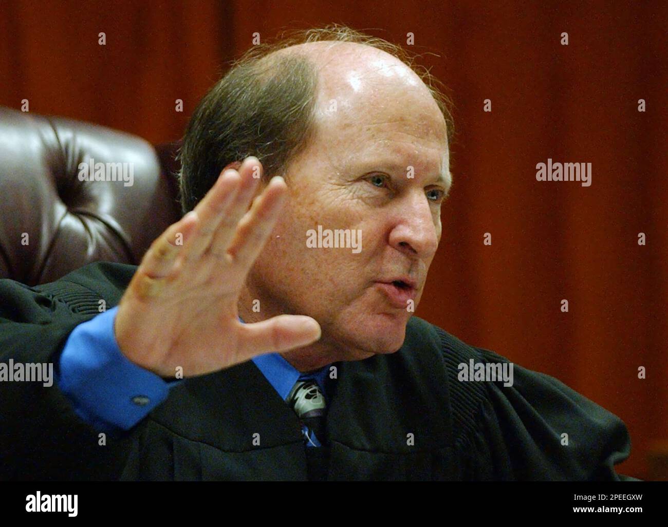 Pinellas County Circuit Judge George Greer gestures as he speaks to ...