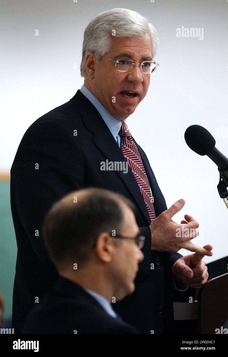 Ken Connor, attorney for Florida Gov. Jeb Bush, addresses a panel ...