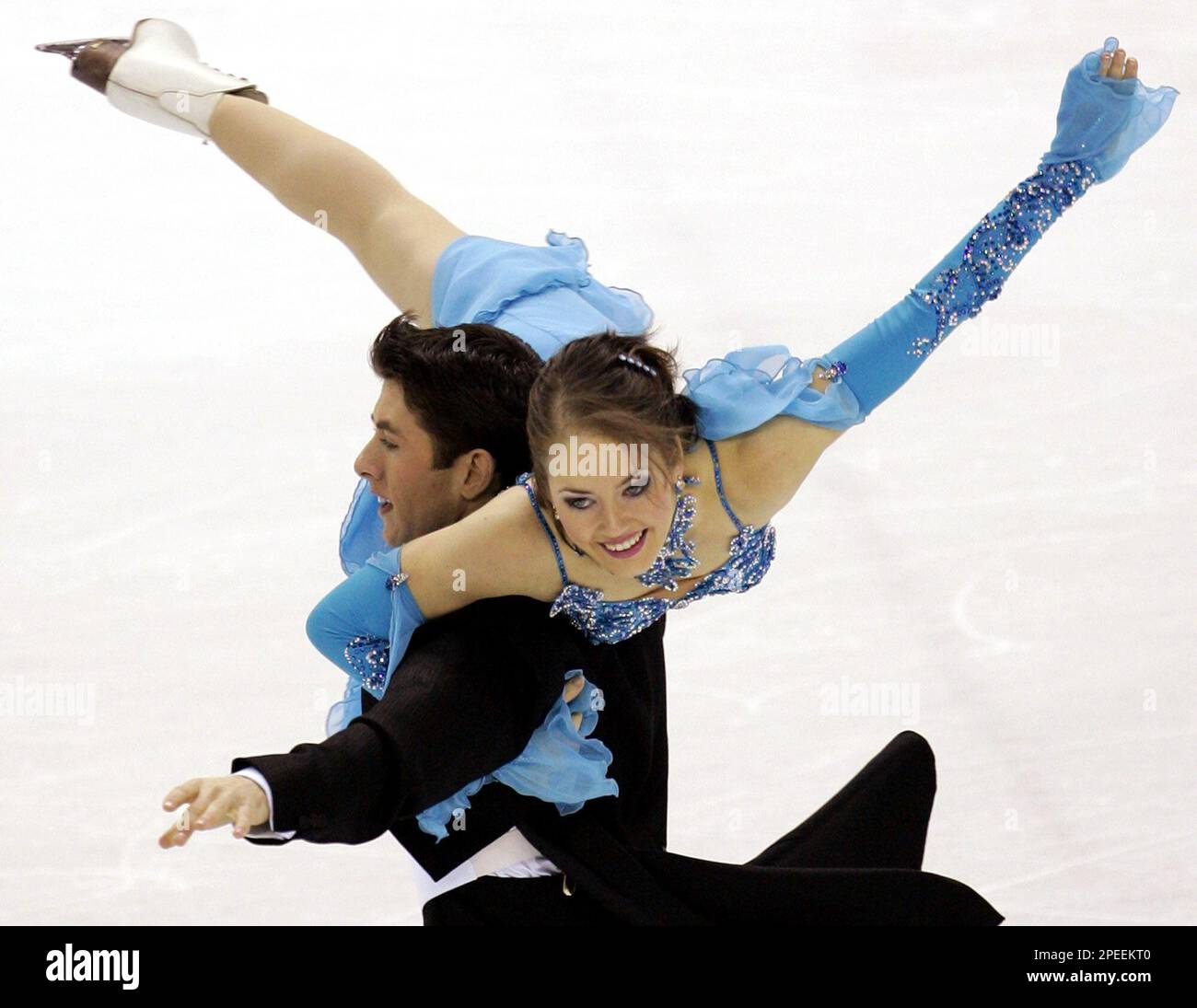 Britain's Jonathon O'Doughterty lifts his partner Pamela O'Connor ...