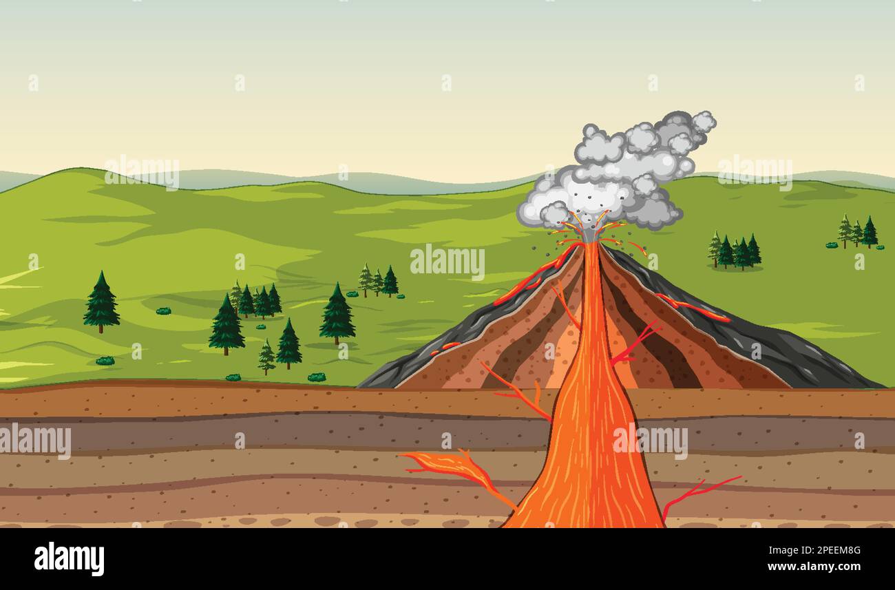 Volcanic rocks Stock Vector Images - Alamy