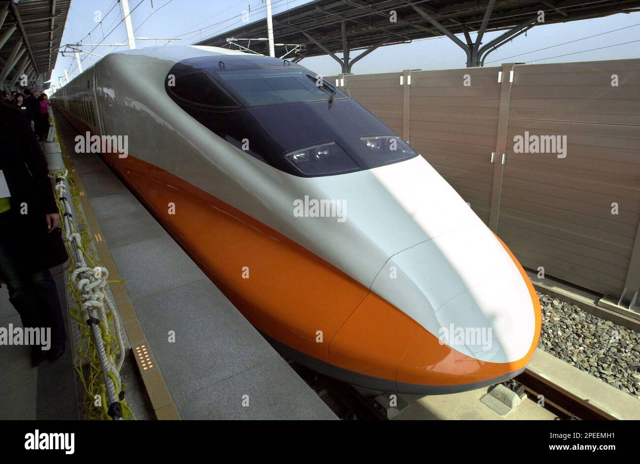 Taiwan's High Speed Rail 700T series passenger train, based on Japan's ...