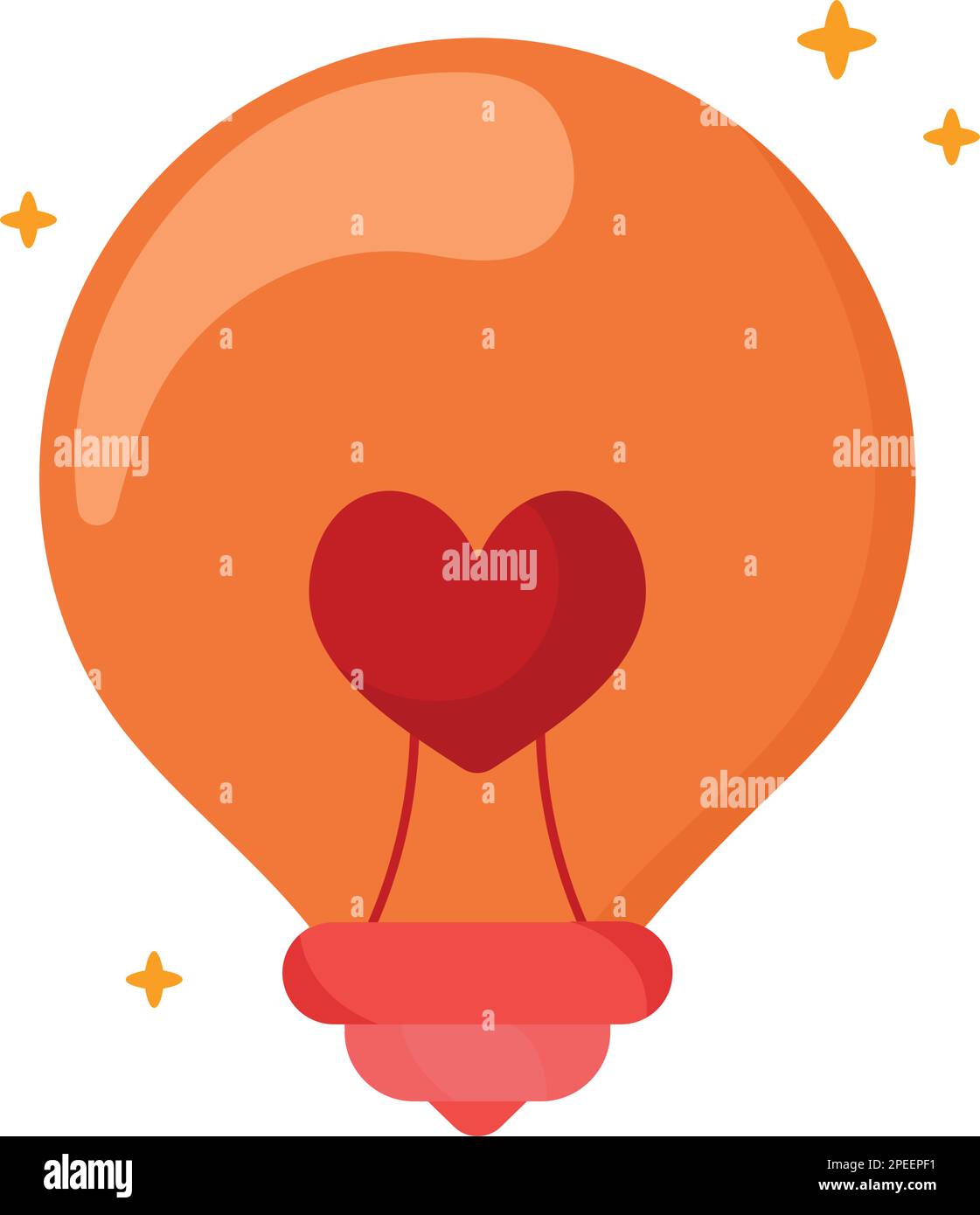 light bulb with heart Stock Vector Image & Art - Alamy