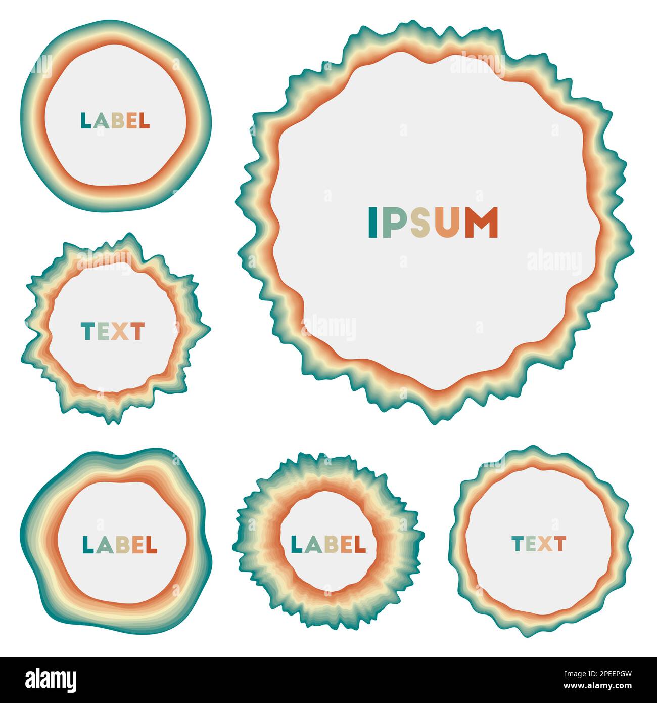 Round banners collection. Amazing circular backgrounds. Neat vector ...