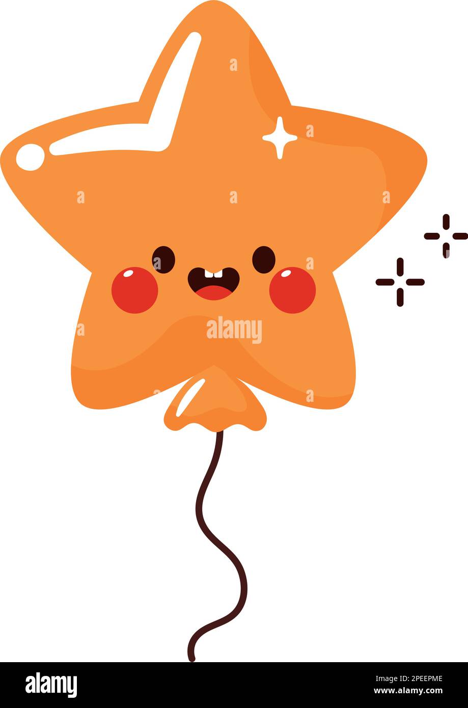 kawaii birthday star balloon Stock Vector Image & Art - Alamy
