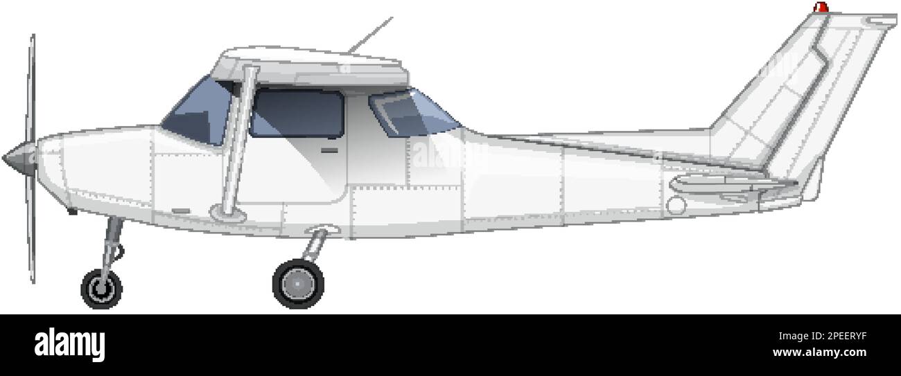 Single engine light airplane Stock Vector Images - Alamy