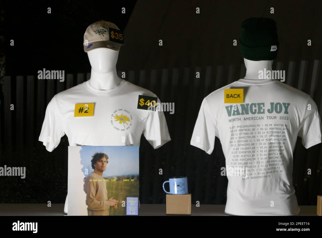 Inglewood, California, USA 11th March 2023 Vance Joy Concert Merch on ...
