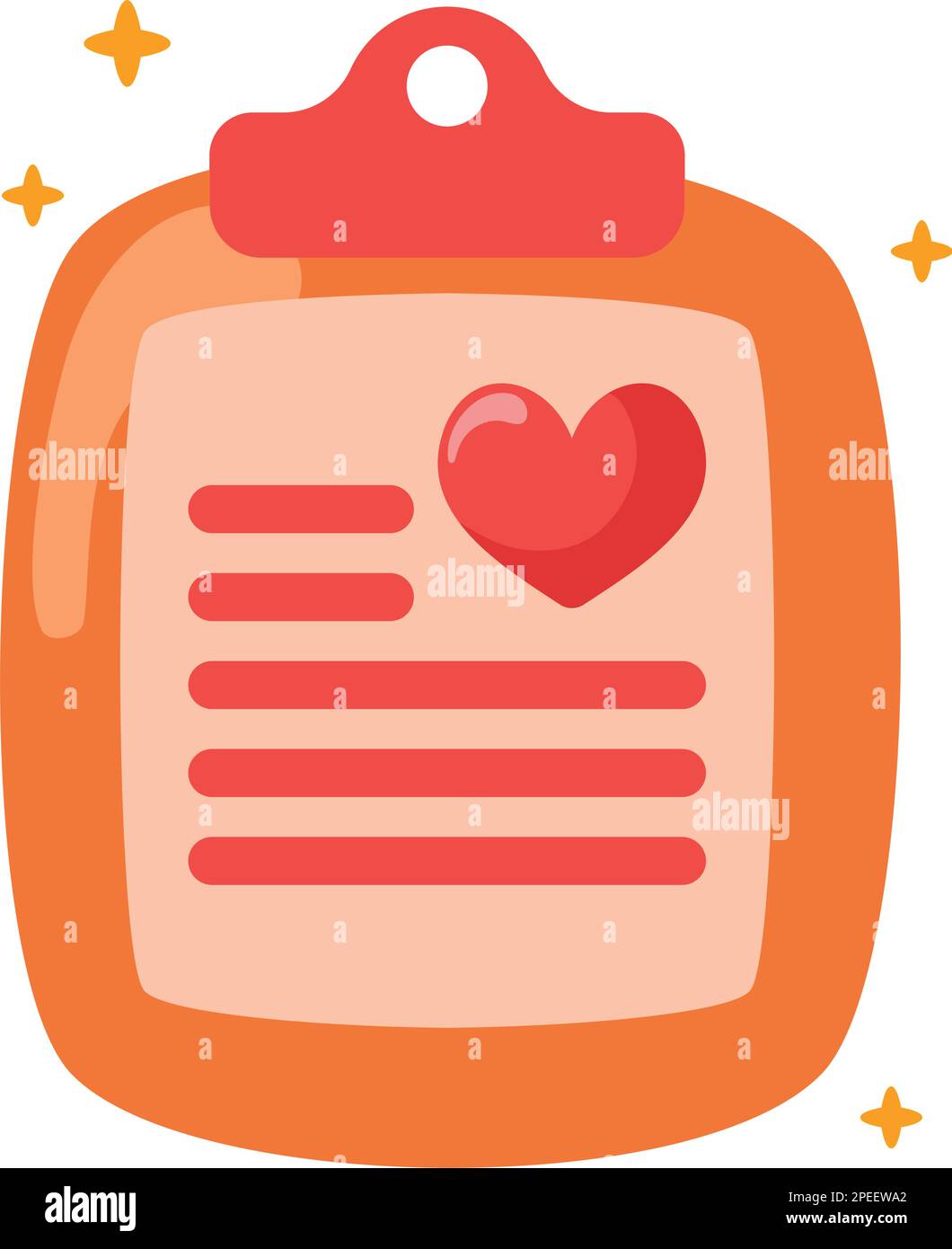 clipboard with heart Stock Vector Image & Art - Alamy