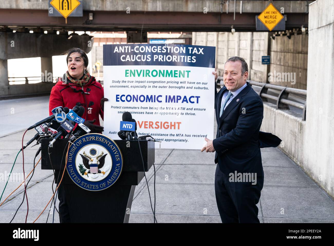 Congresswoman Nicole Malliotakis and Congressman Josh Gottheimer hold a ...