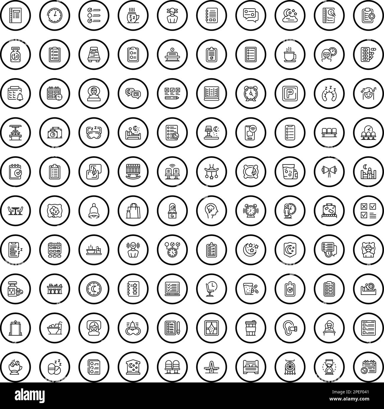 100 time icons set. Outline illustration of 100 time icons vector set ... 100 time icons set. Outline illustration of 100 time icons vector set ...