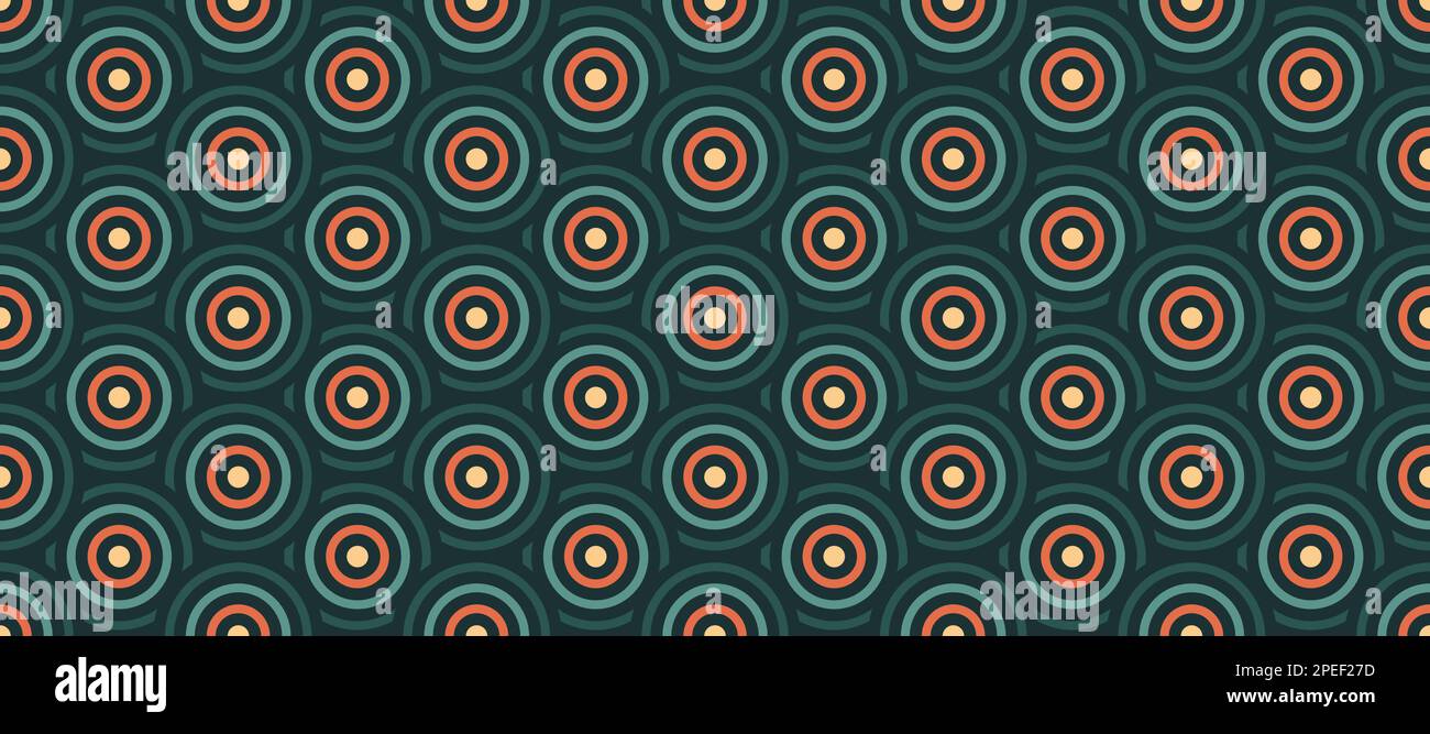 Retro seamless pattern. Vintage concentric circles background. Repeated ...