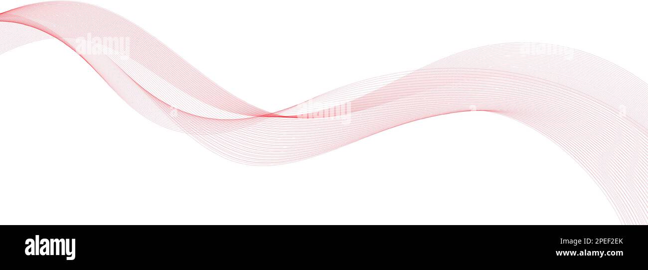 Wave red lines background. Flowing curved smoke lines. Template for ...