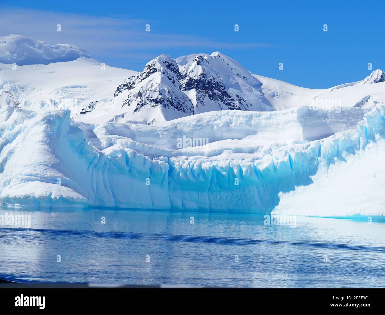 Blue Ice Inlet in Antarctica Stock Photo - Alamy