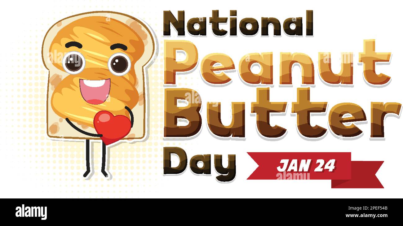 National Peanut Butter Day Banner Design illustration Stock Vector ...