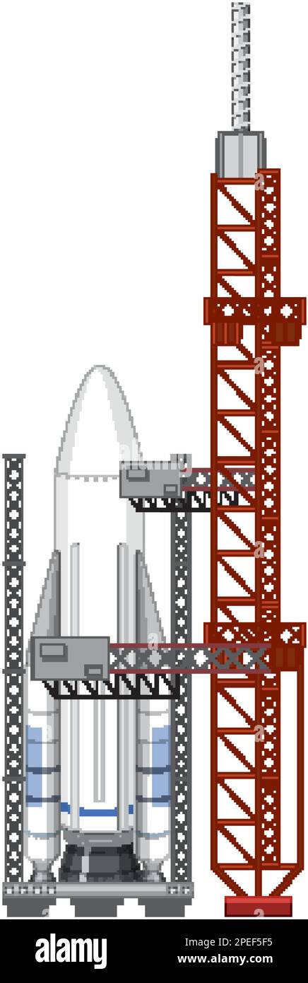 Rocket Launch Scaffolding Vector illustration Stock Vector Image & Art ...