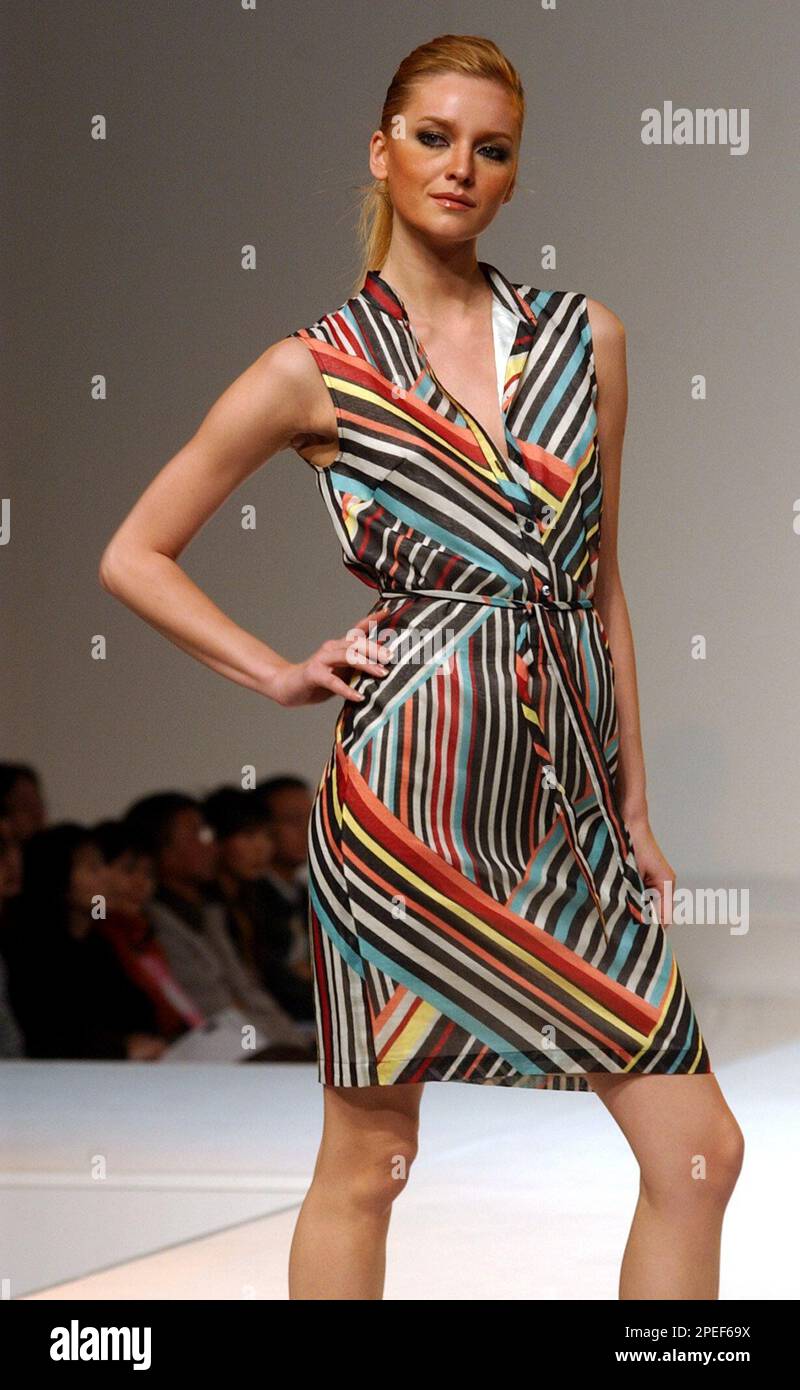 A model a dress by French fashion designer Guy Laroche, Thursday, Jan ...