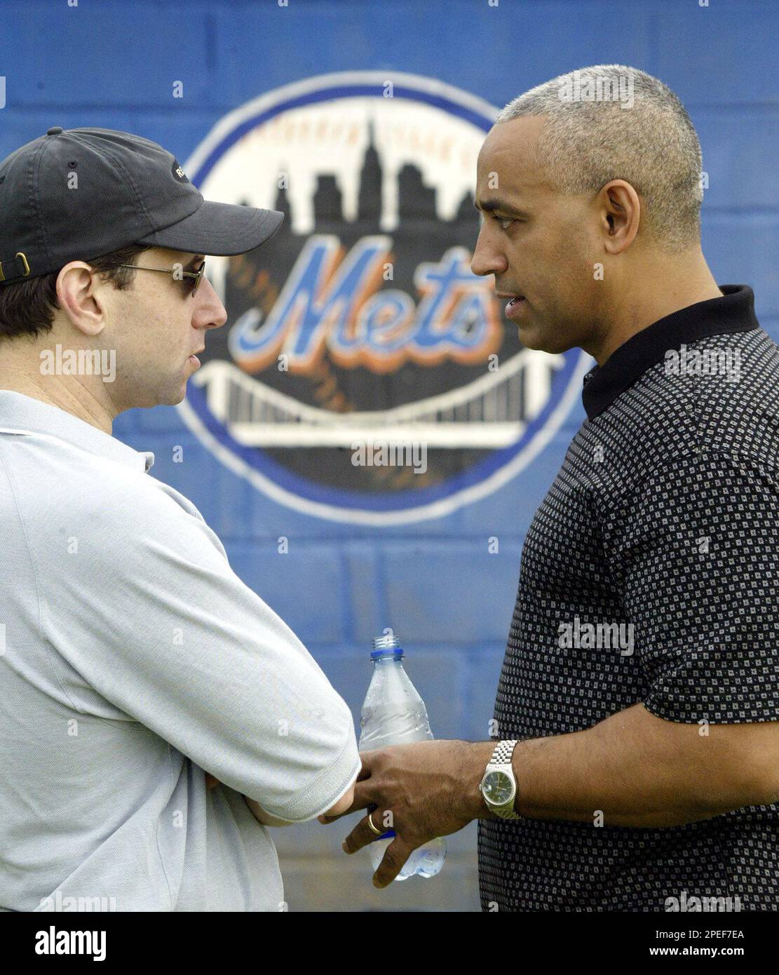 New York Mets' executive vice president Jeff Wilpon, left and general ...