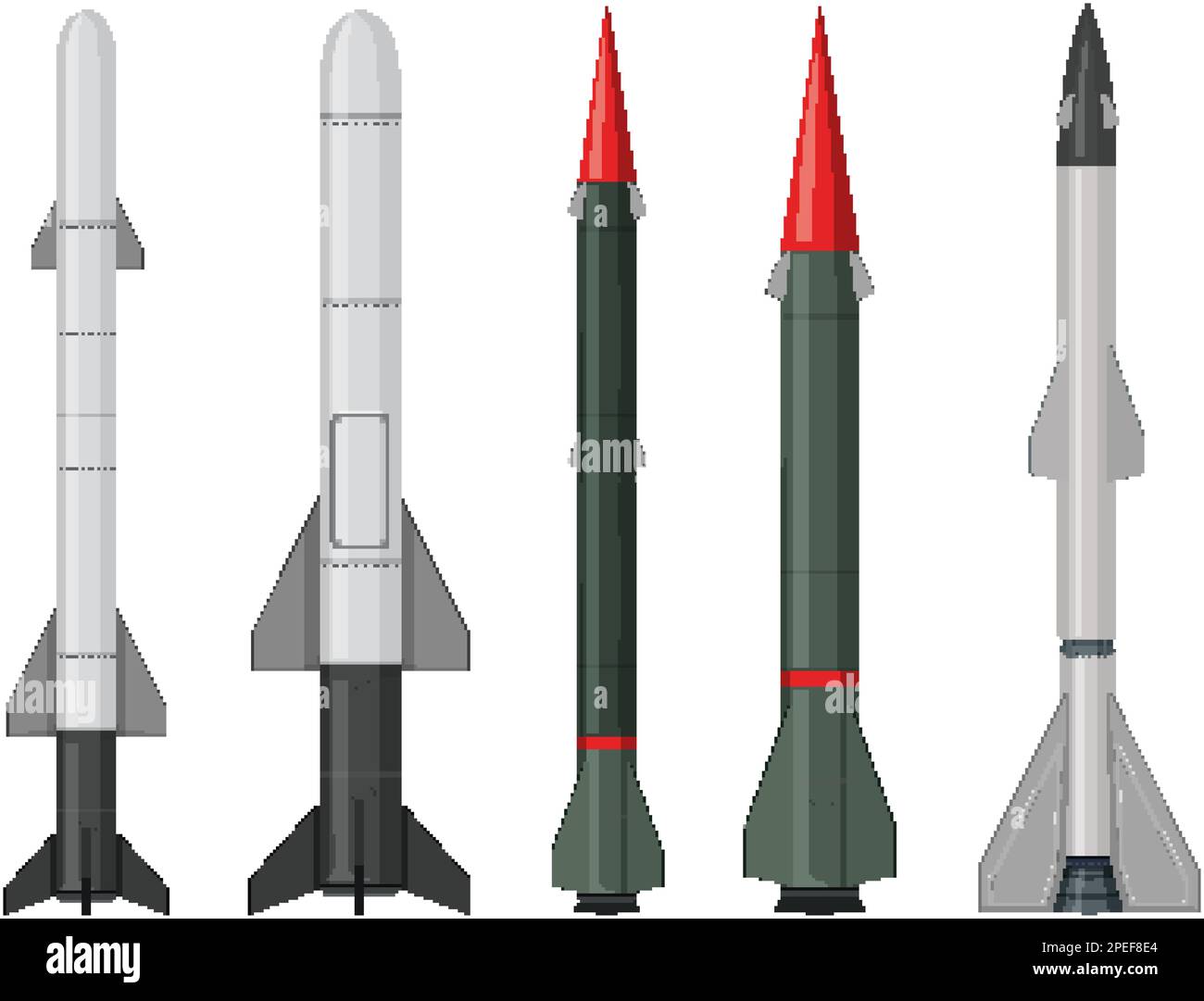 Set of Military Missiles illustration Stock Vector Image & Art - Alamy
