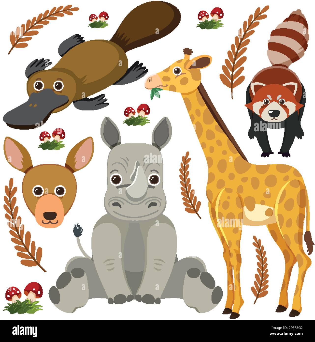 Set of mix animal character illustration Stock Vector Image & Art - Alamy