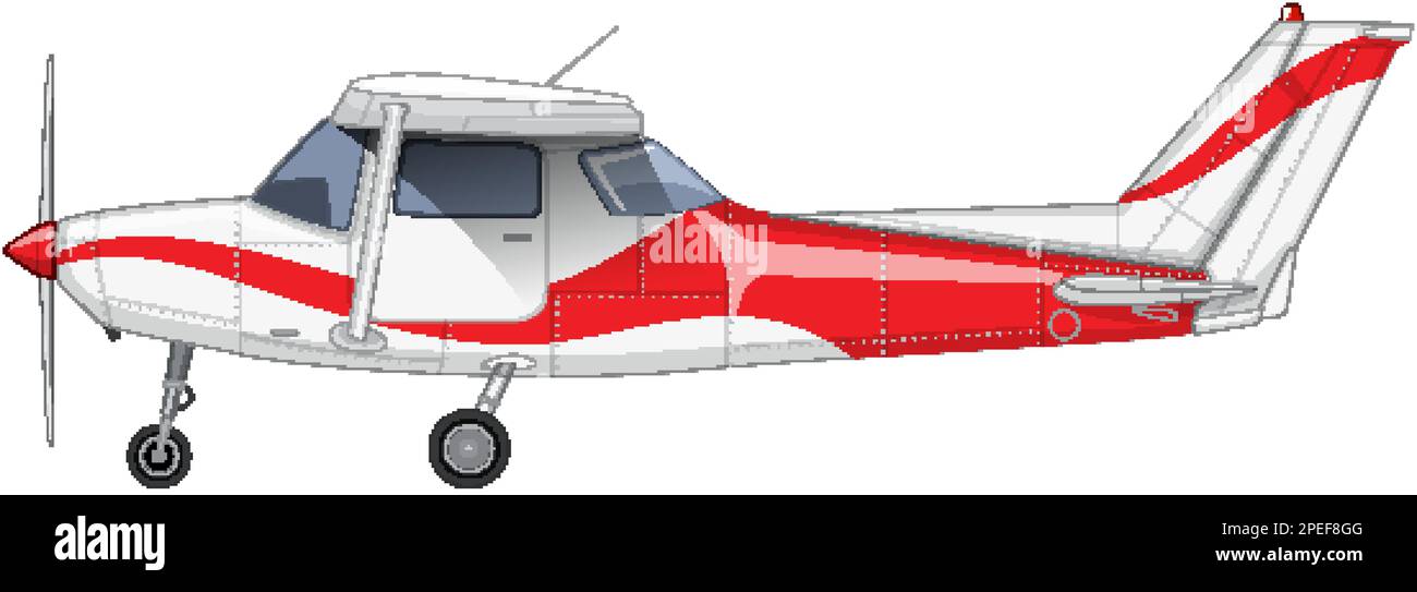 Single Engine Light Aircraft Vector illustration Stock Vector Image ...