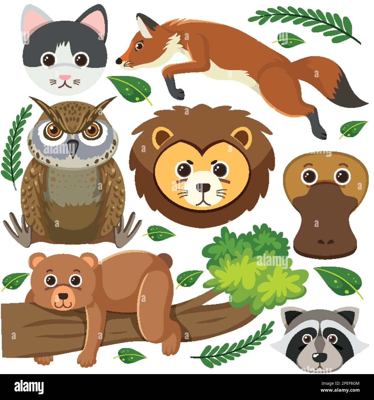 Set of mix animal character illustration Stock Vector Image & Art - Alamy