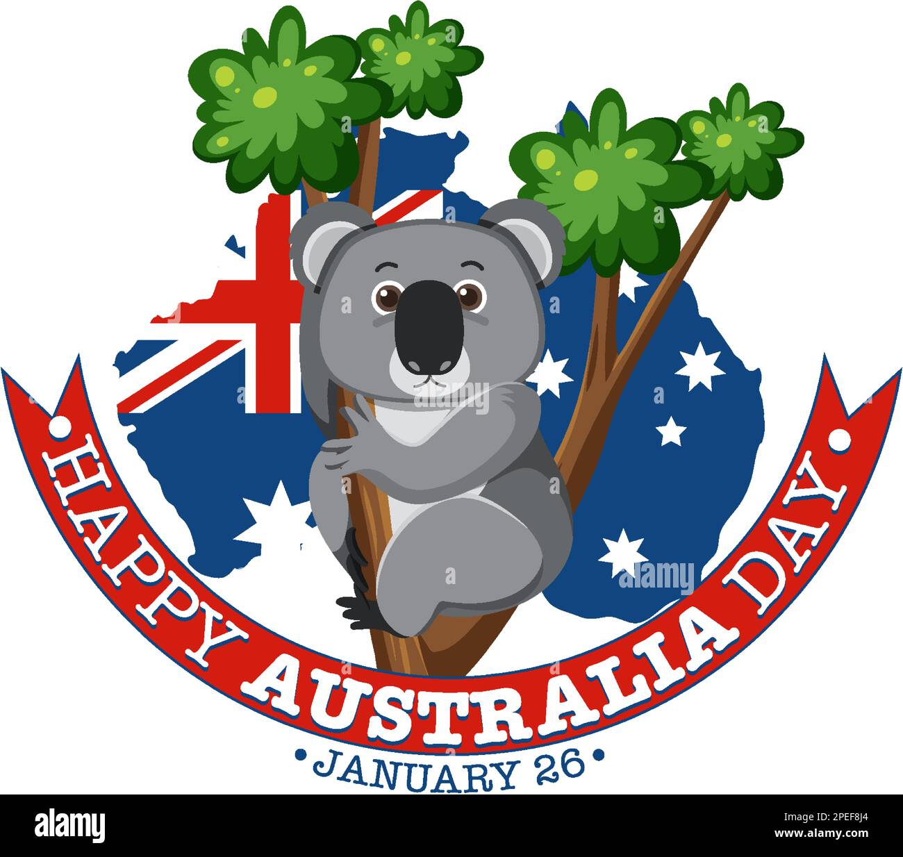Happy Australia Day Banner Design illustration Stock Vector Image & Art ...