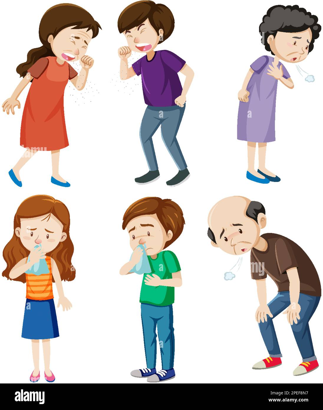 Set of people unwell illustration Stock Vector Image & Art - Alamy