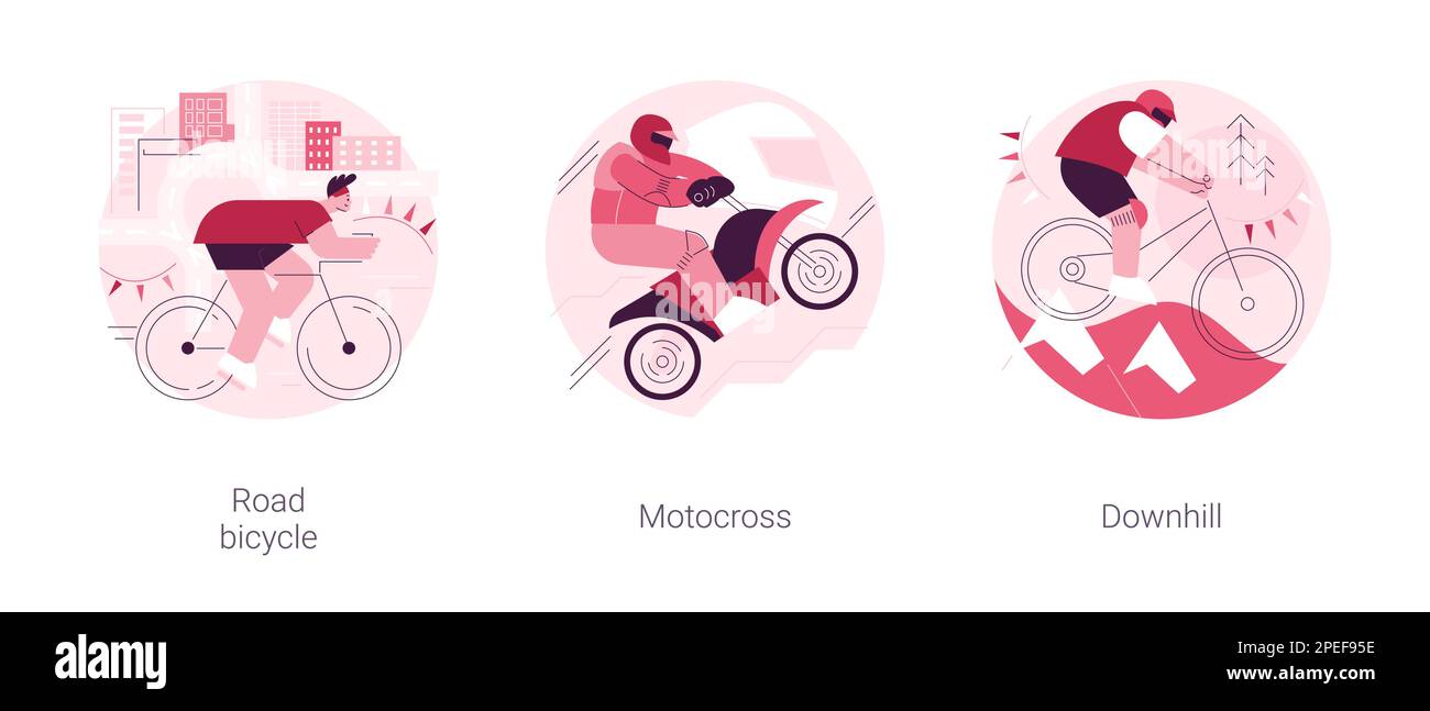 Bicycle forest track people Stock Vector Images - Alamy