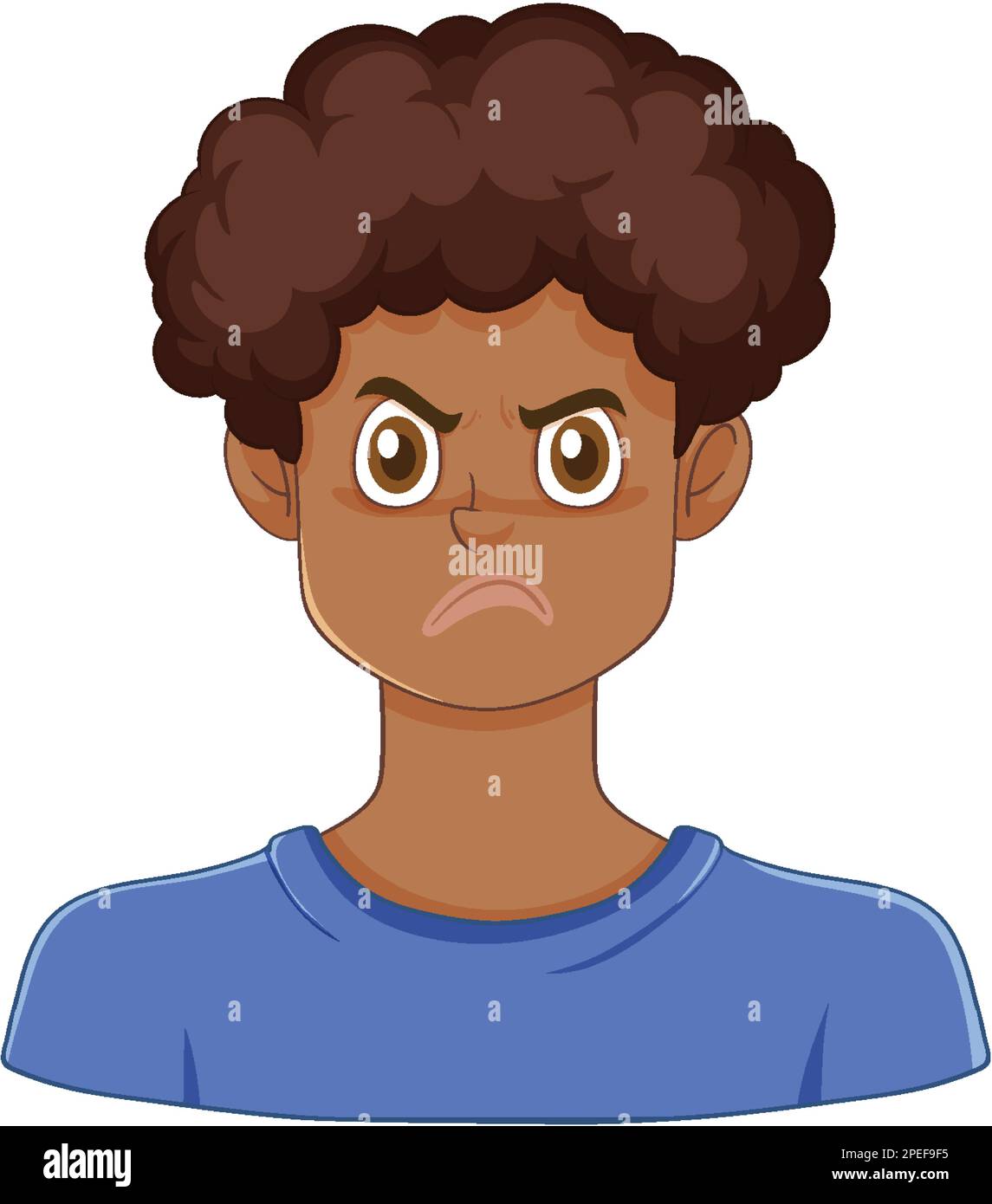 Teen Boy with Angry Face illustration Stock Vector Image & Art - Alamy