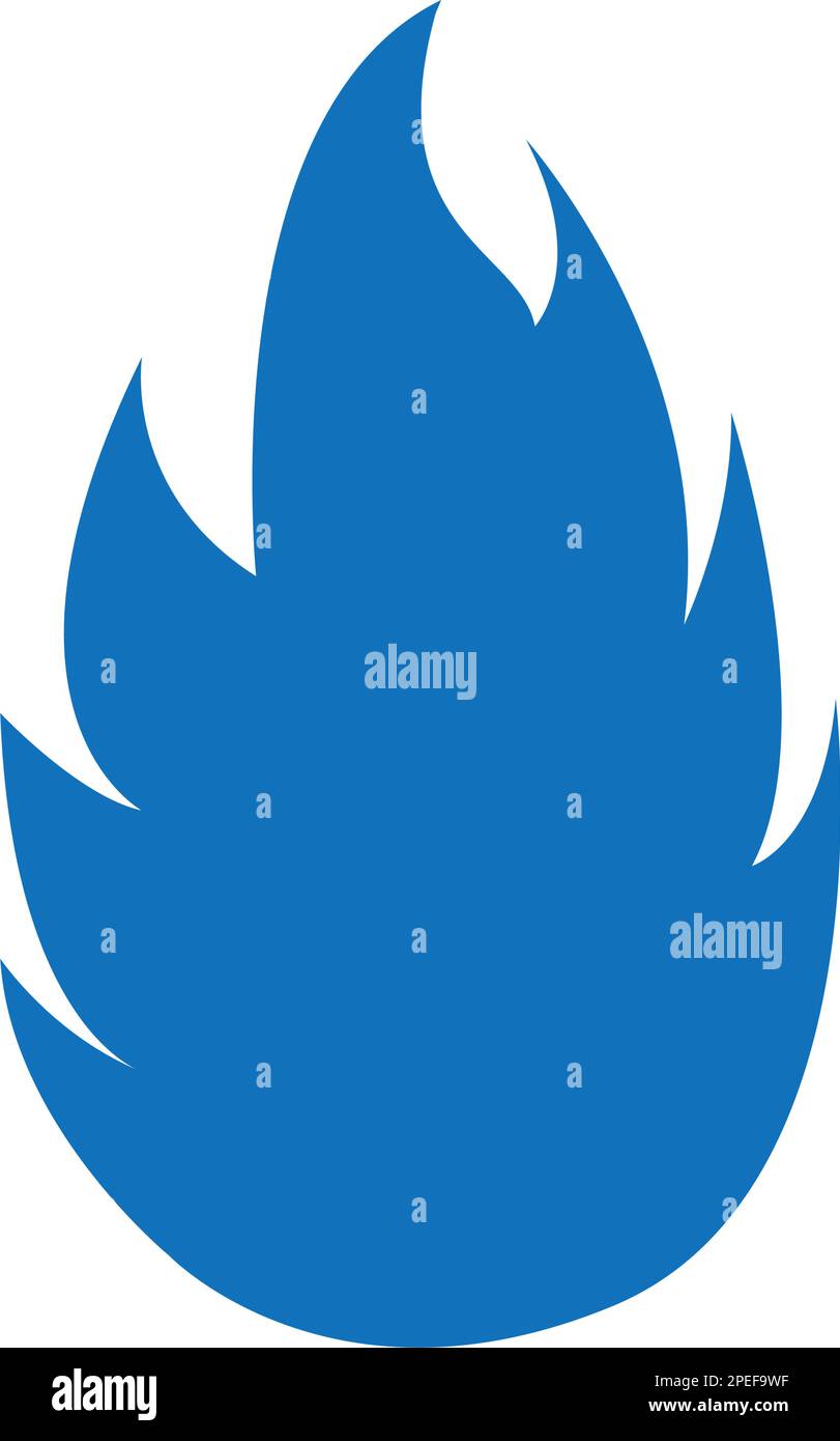 blue fire flame logo illustration design Stock Vector Image & Art - Alamy