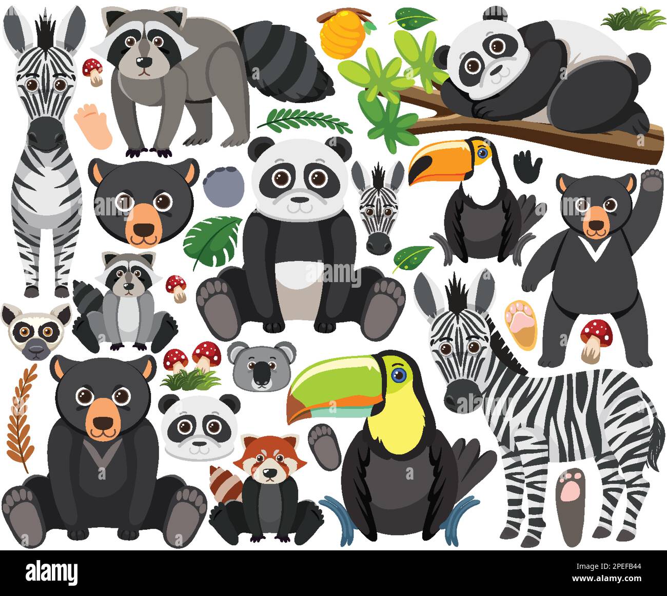 Set of mix animal character illustration Stock Vector Image & Art - Alamy