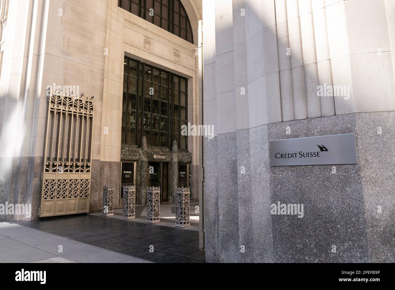 New York, USA. 15th Mar, 2023. View of the office building housed ...