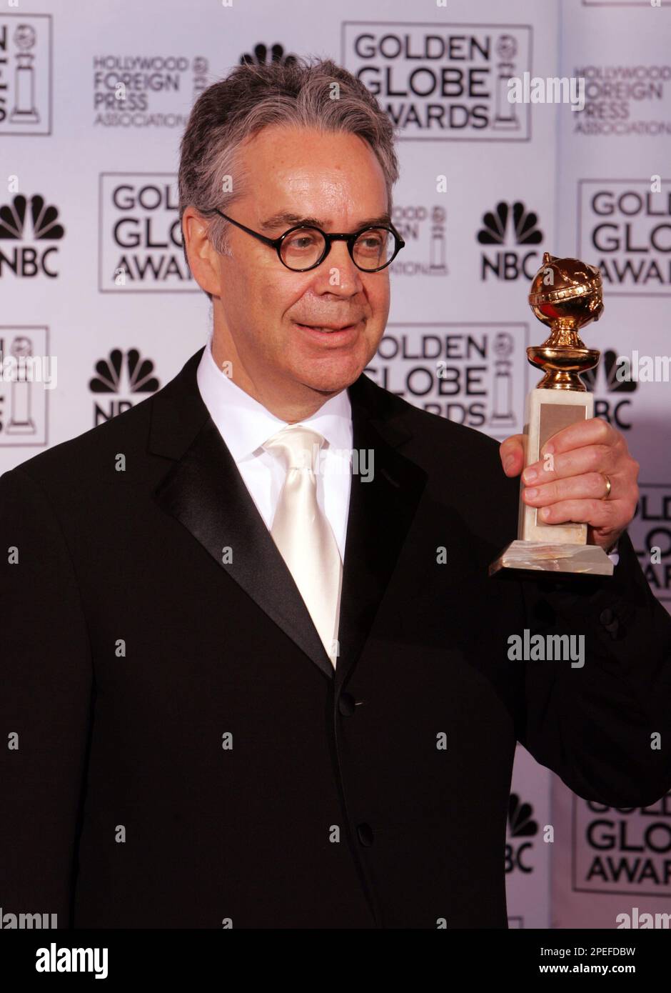 Composer Howard Shore poses with the award for best original score for ...