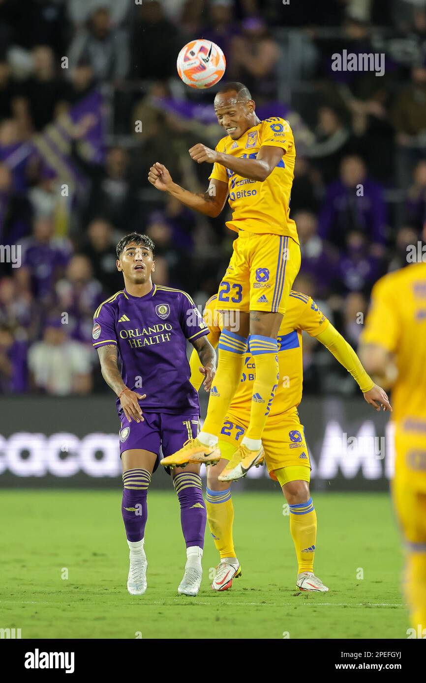 Orlando, Florida, USA. March 15, 2023: Tigres UANL forward LUIS QUIÃ ...
