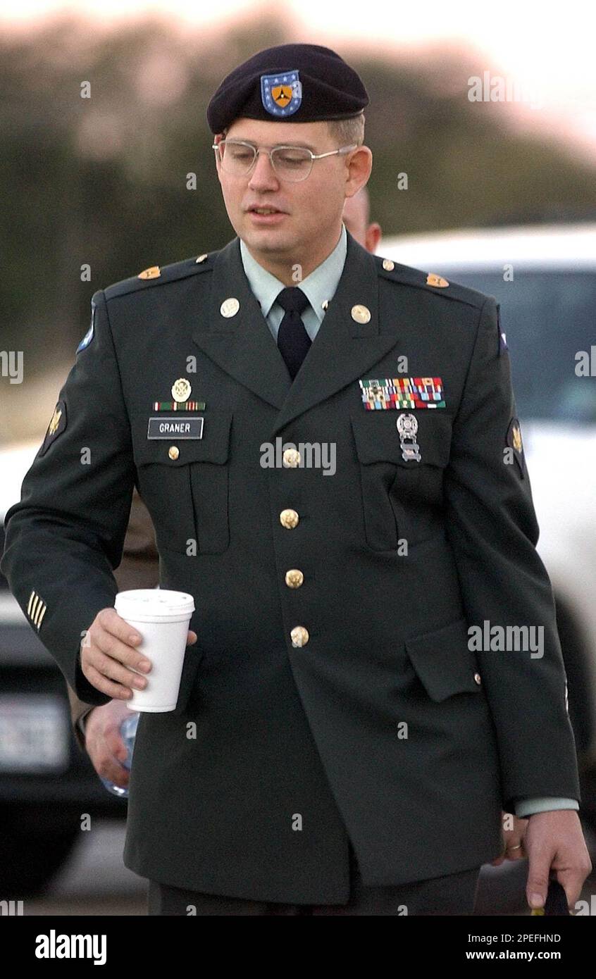 Army Spc. Charles Graner walks into the judicial complex at Fort Hood ...