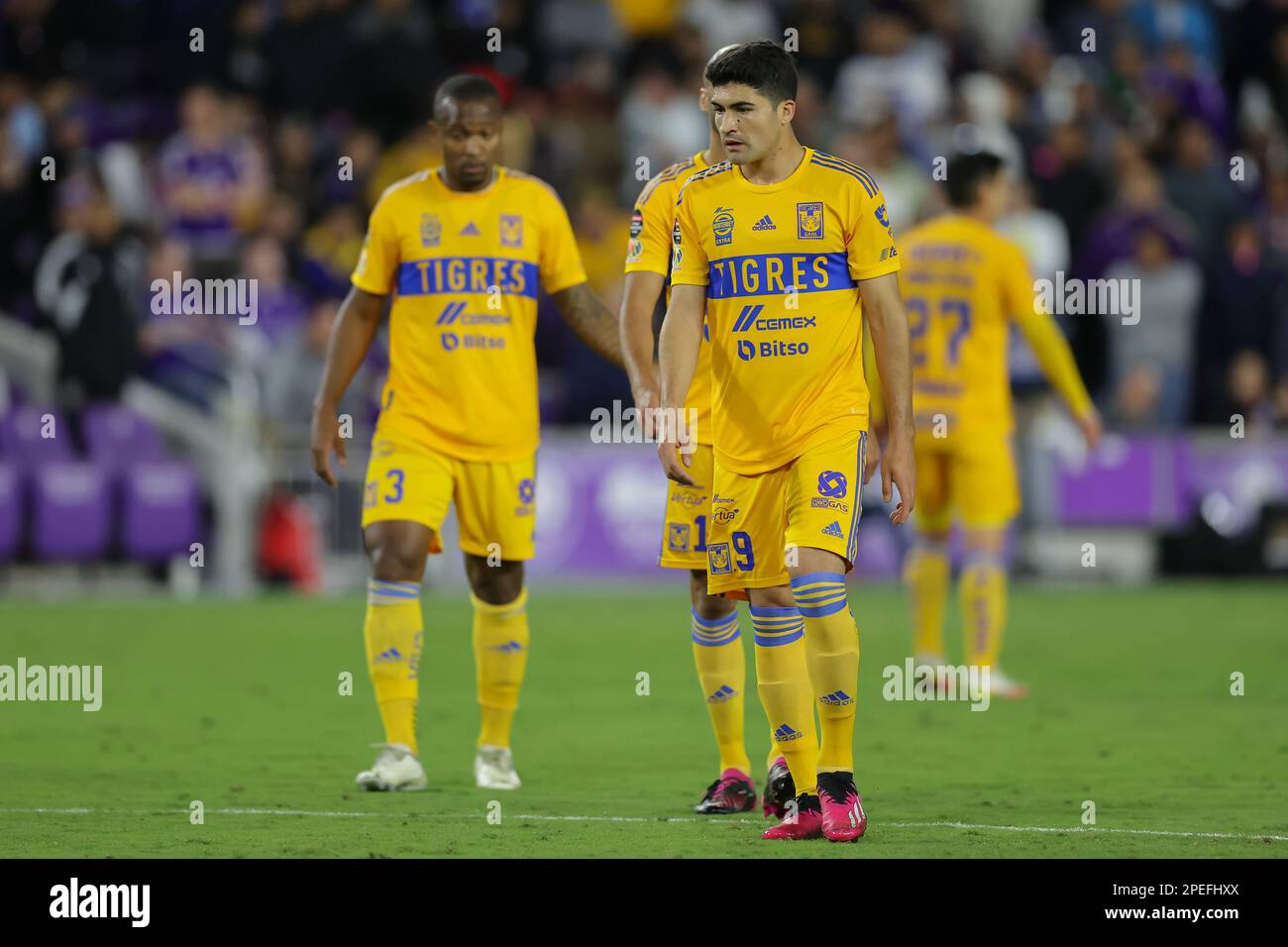 Orlando, Florida, USA. March 15, 2023: Tigres UANL forward NICOLAS ...