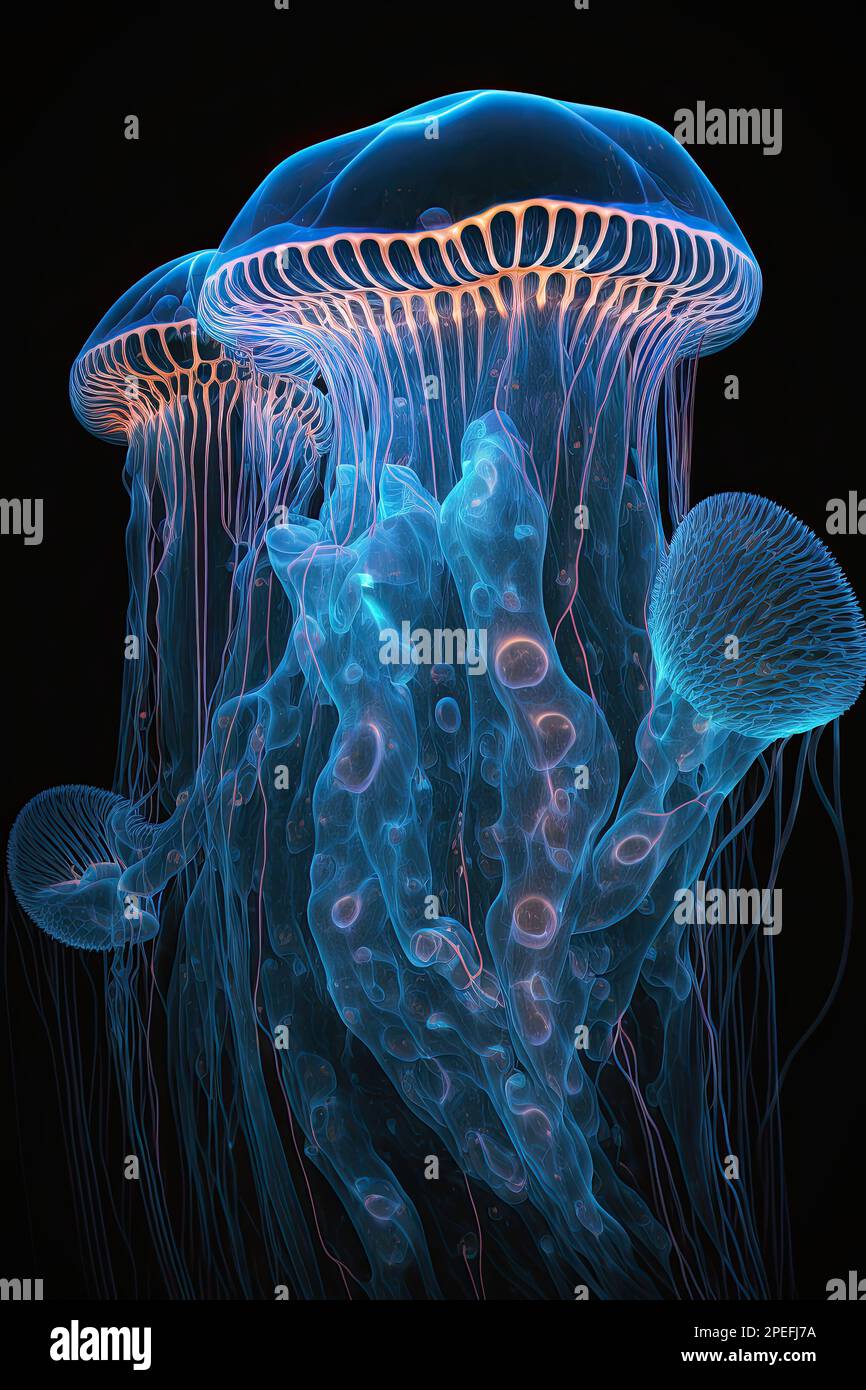 Glowing sea creatures hi-res stock photography and images - Alamy