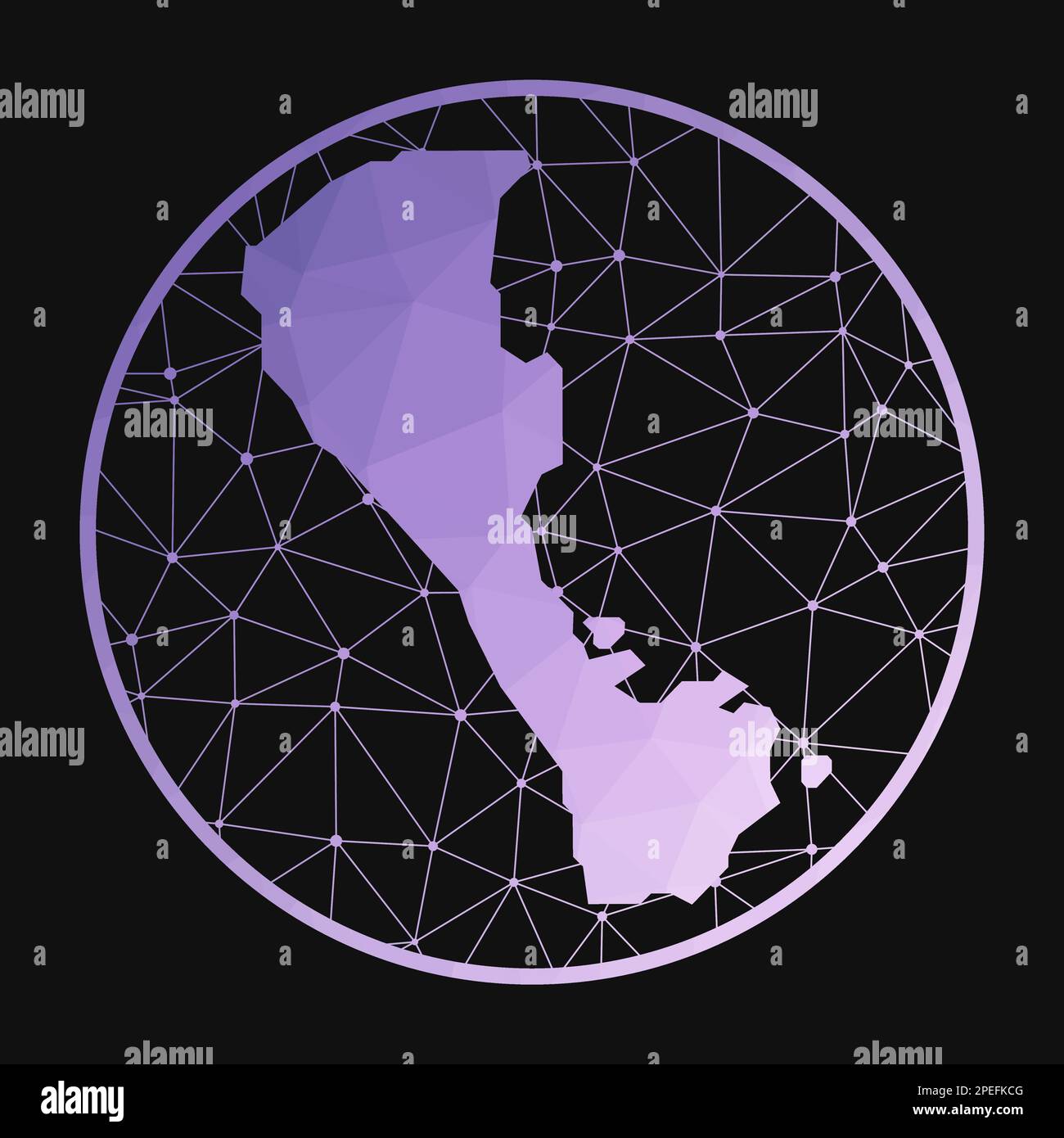 Boracay icon. Vector polygonal map of the island. Boracay icon in ...