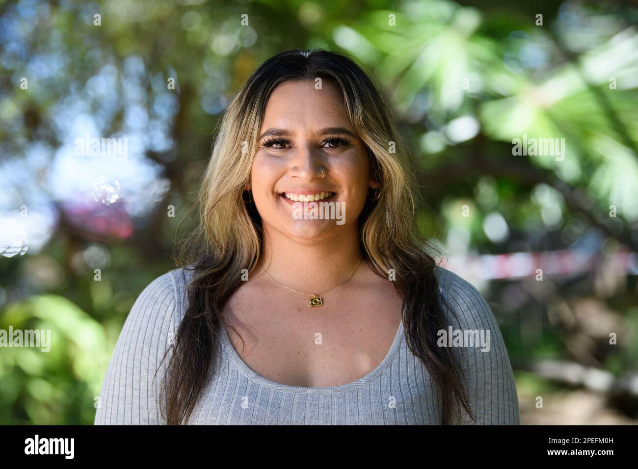 Uluru Youth Dialogue Co-Chair Allira Davis poses for a photograph at ...