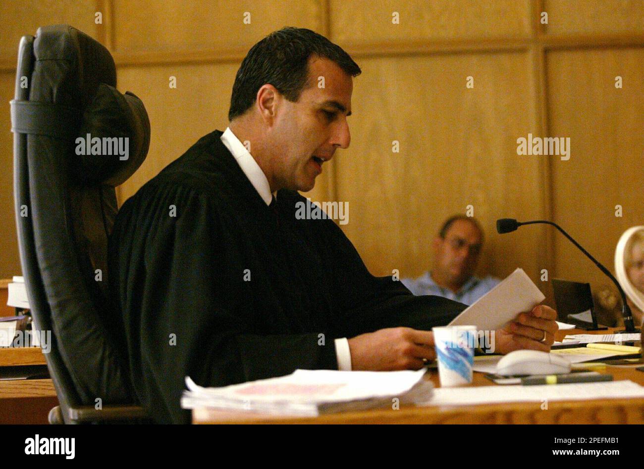 Judge Alex Ferrer reads the charges against Kirk Billie in a Miami ...