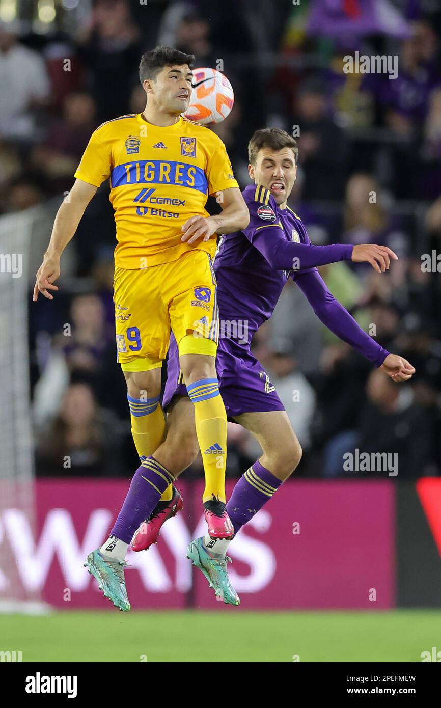Orlando, Florida, USA. March 15, 2023: Tigres UANL forward NICOLAS ...
