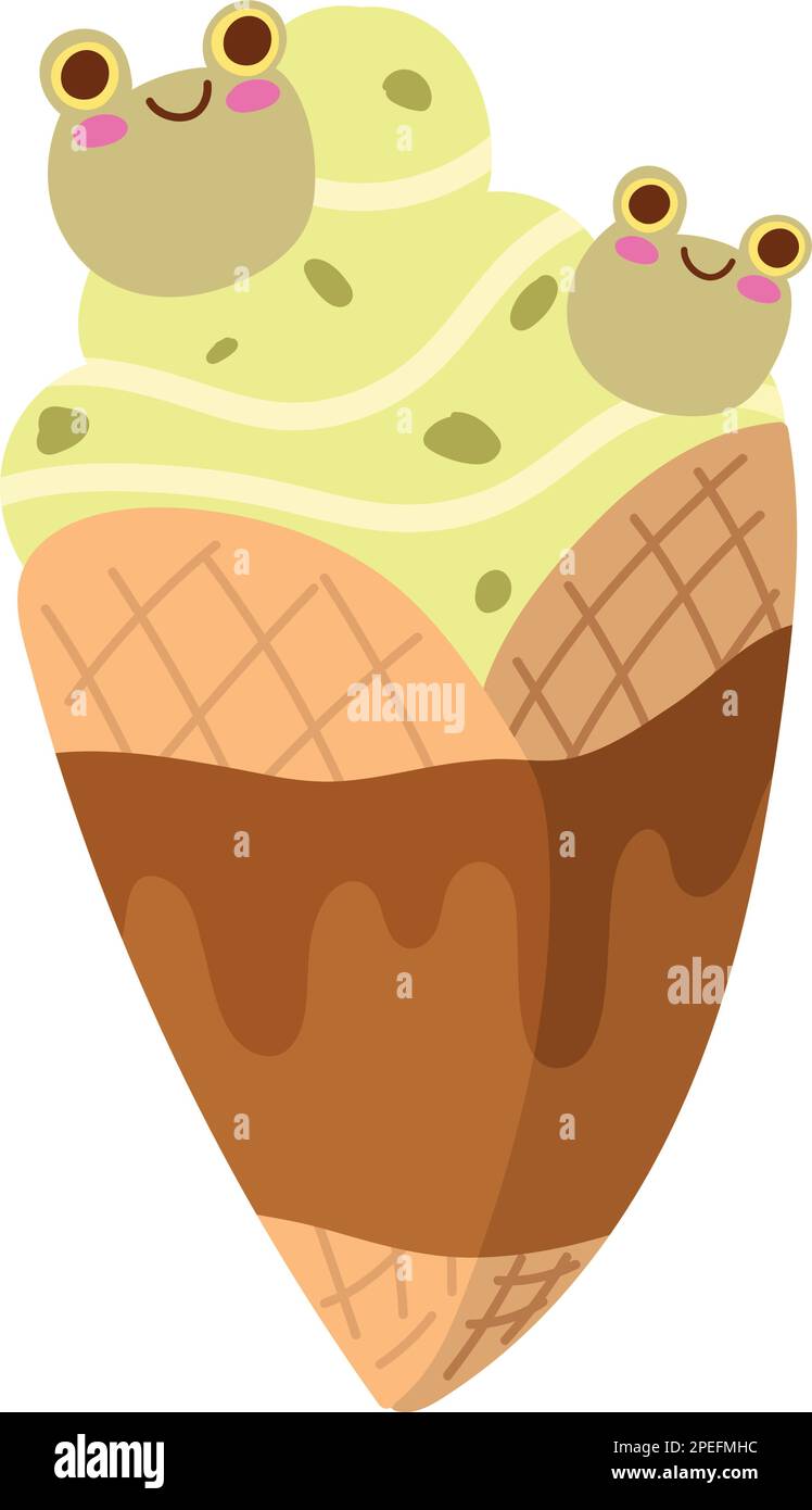 matcha ice cream cartoon Stock Vector Image & Art - Alamy