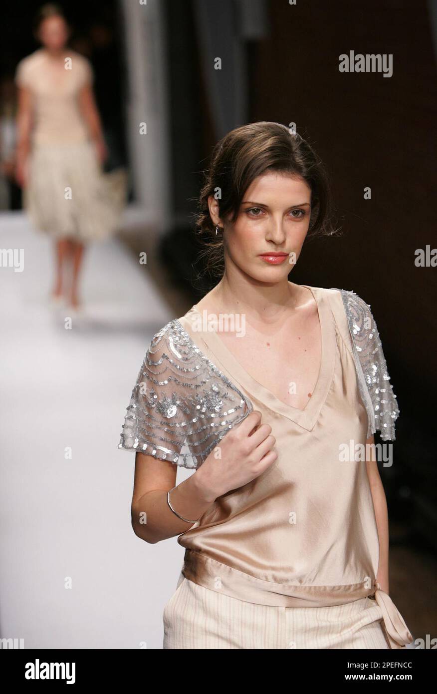 An aspiring super model participates in the Ford Super Model of the ...