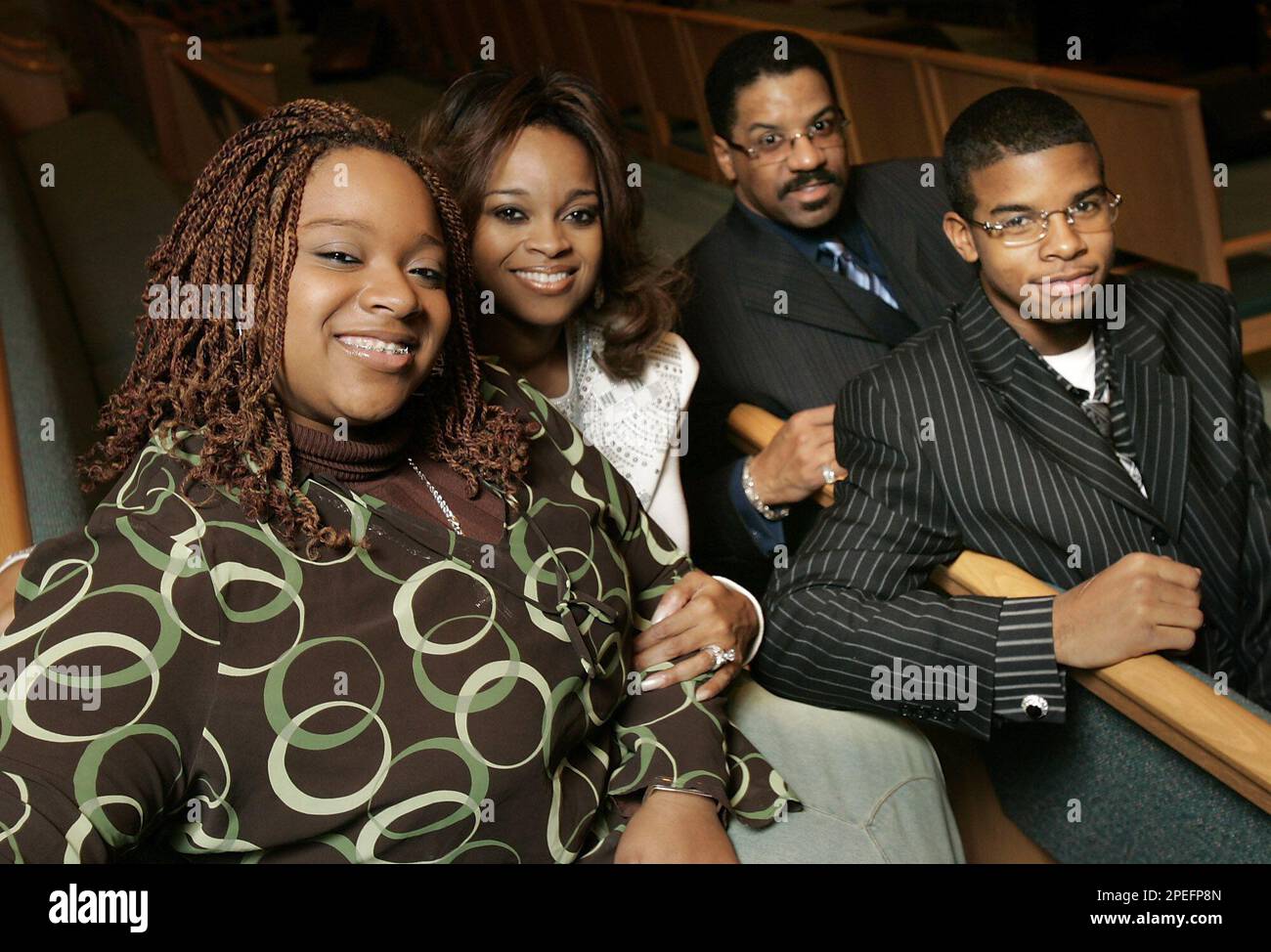 Sitting, from left, Kierra "Kiki" Sheard, her mother Karen Clark Sheard ...