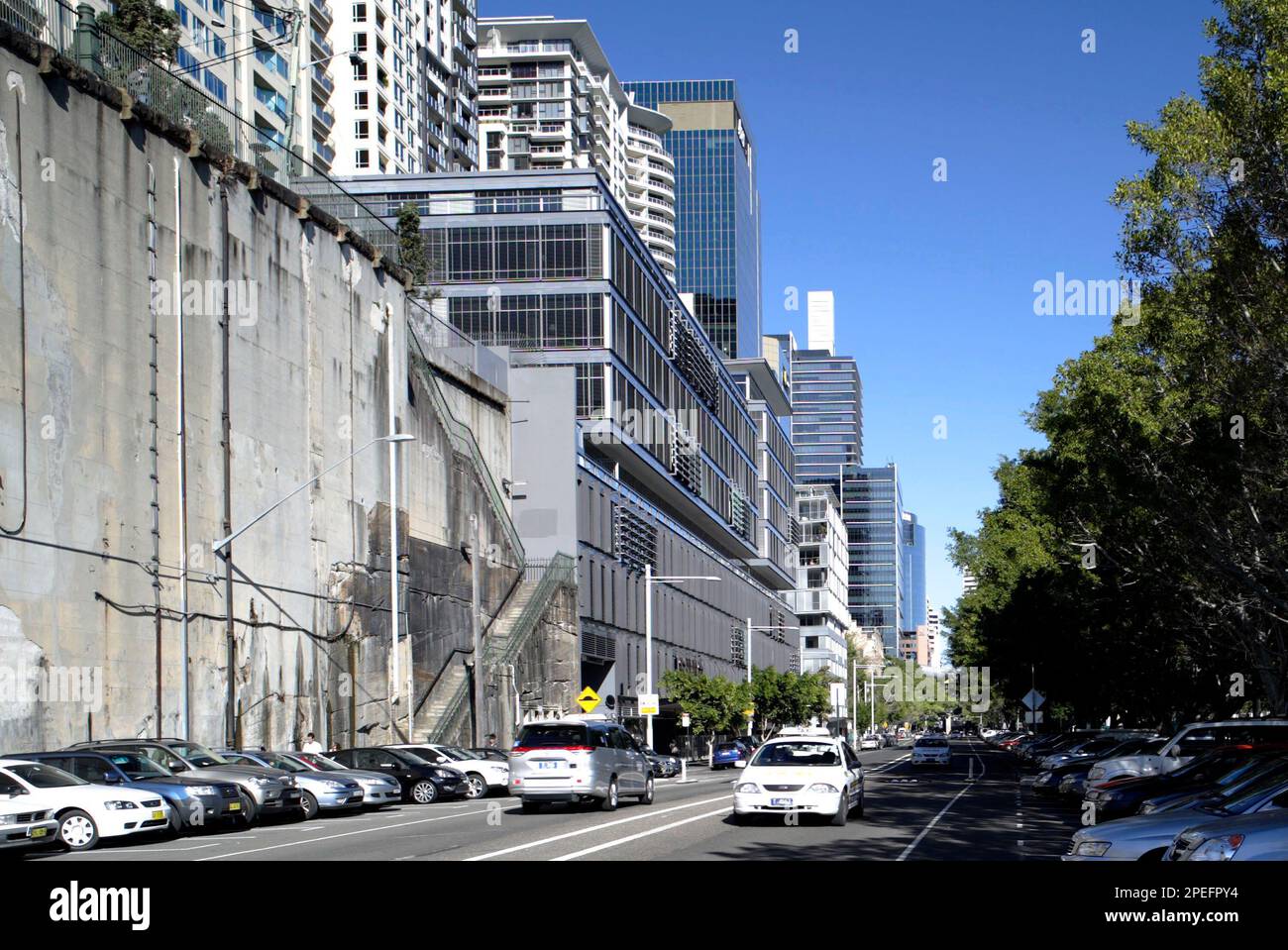 Hickson Road in the new Sydney suburb of Barangaroo, currently under ...