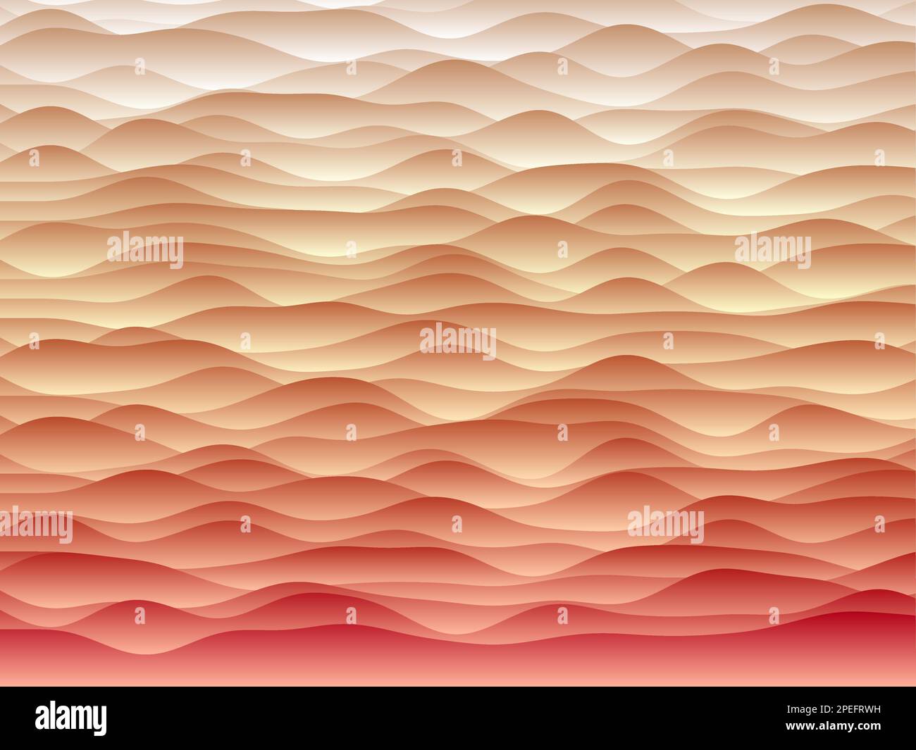Abstract curves background. Smooth curves with gradients in peach colors. Stylish vector ...