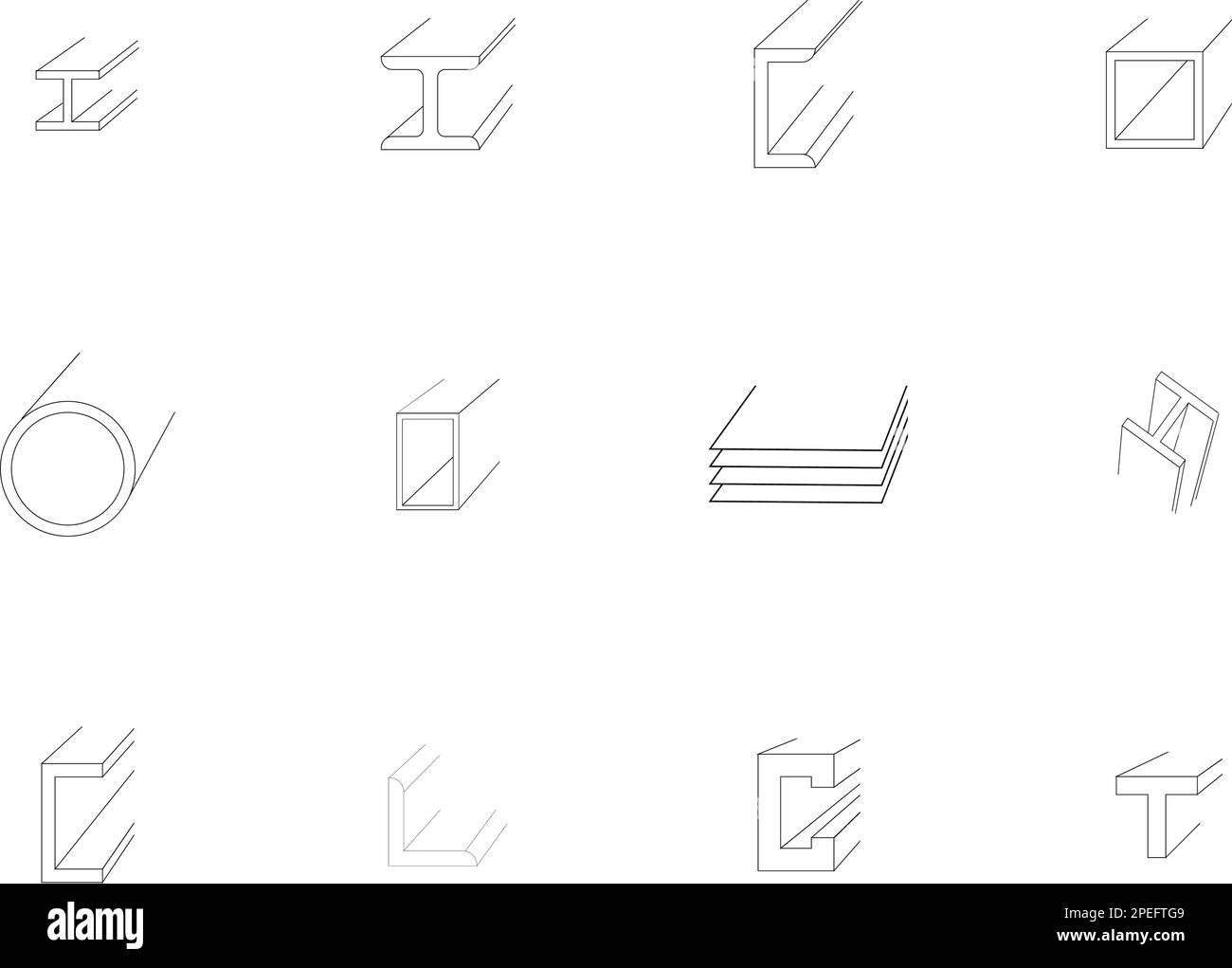 Steel product vector icon. I profile shape and long. That alloy of iron ...