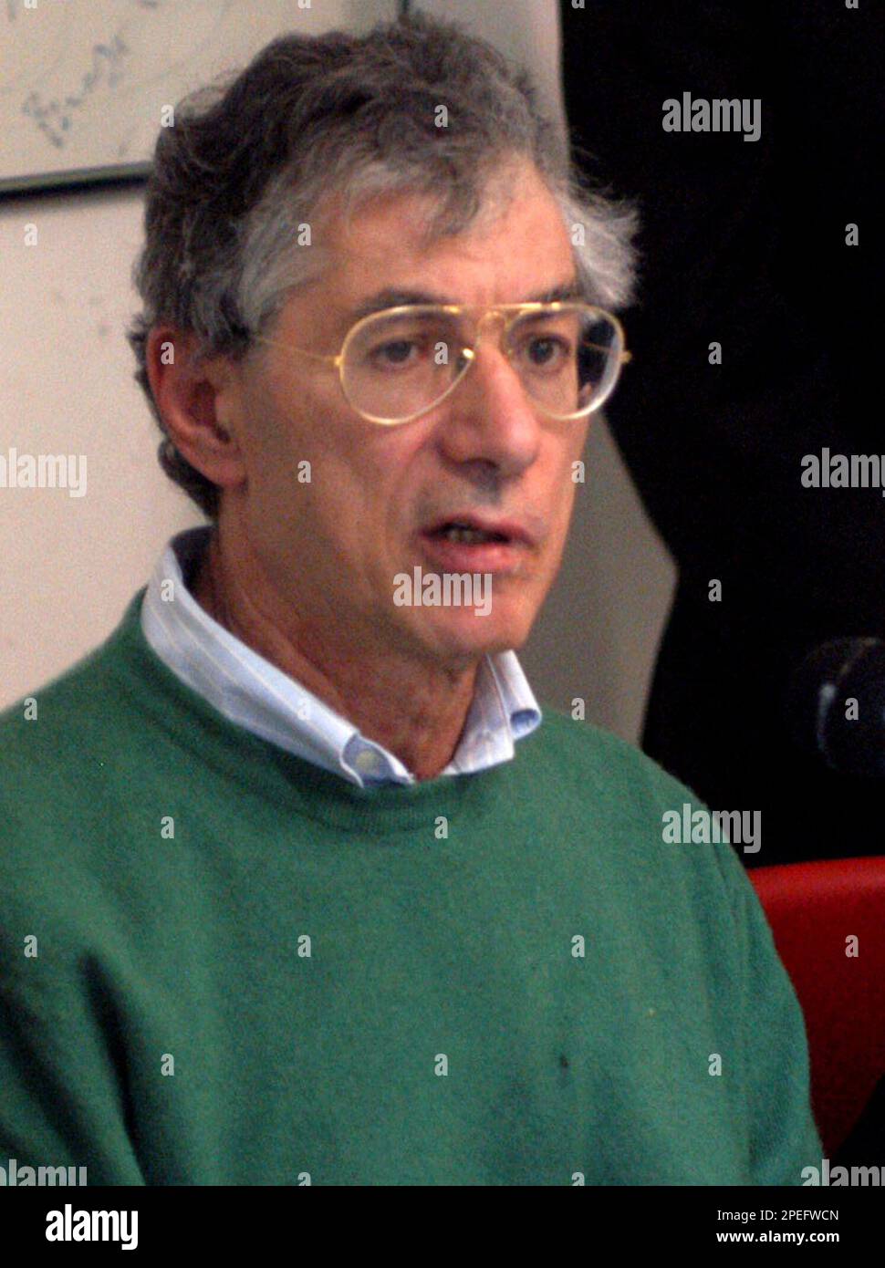 Italian politician Umberto Bossi attends a meeting of his party, the ...