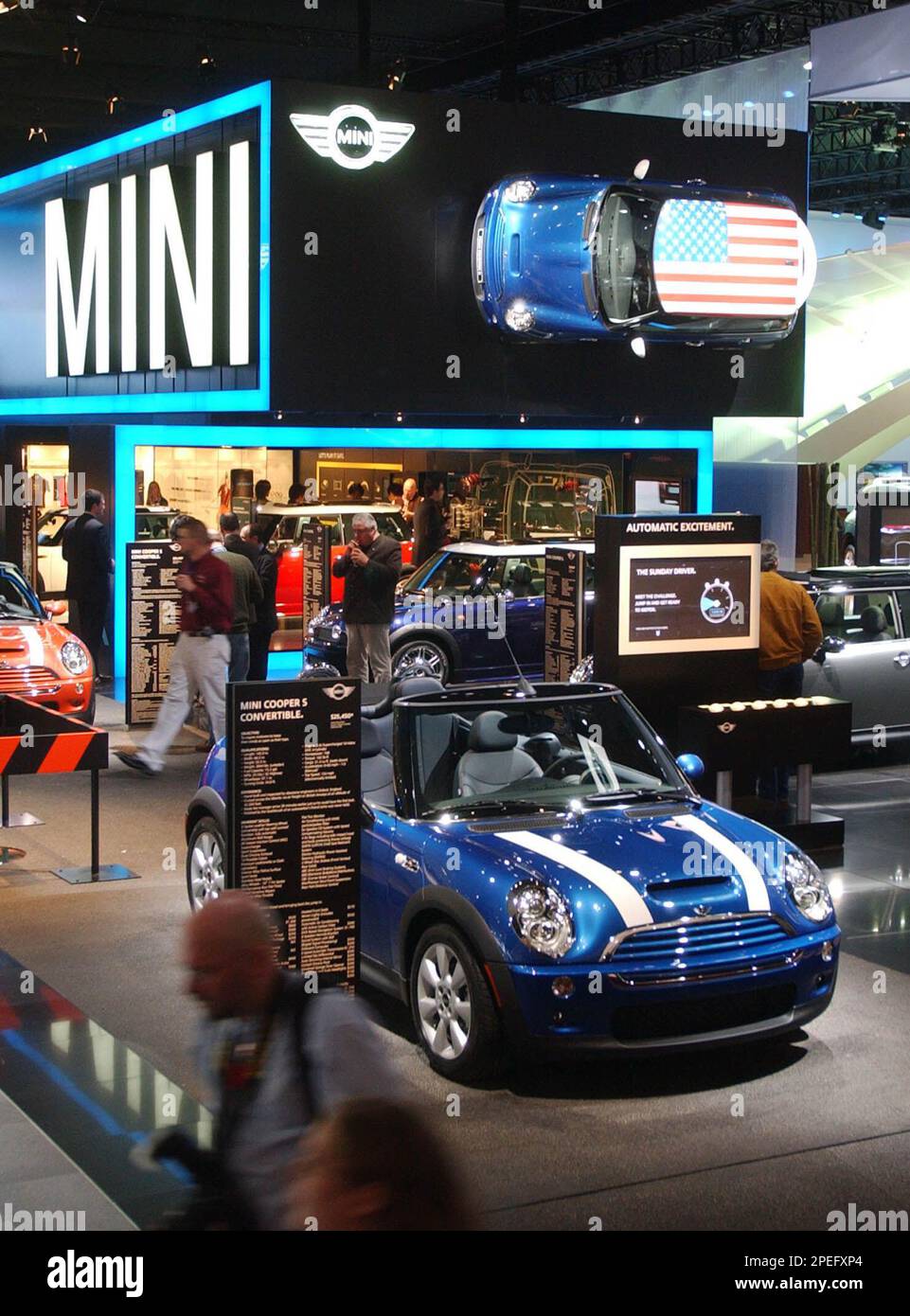 The Mini exhibit space is shown at the North American International ...