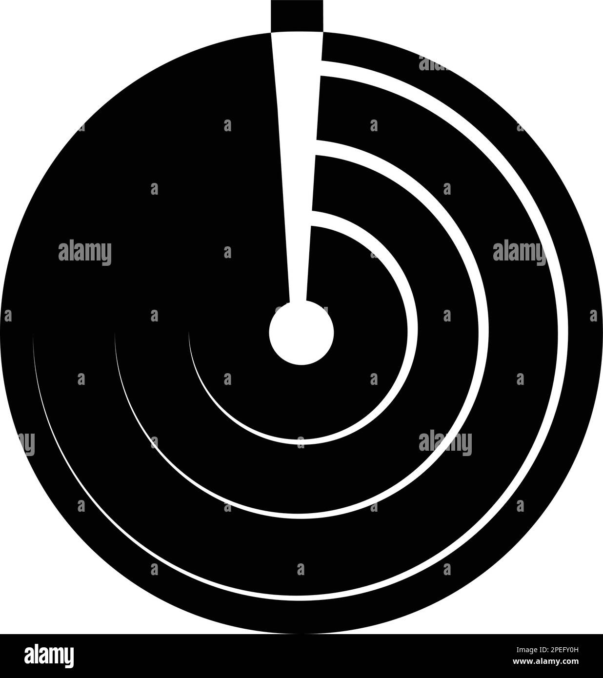 Vector radar icon - linear radiolocation sign Stock Vector Image & Art ...